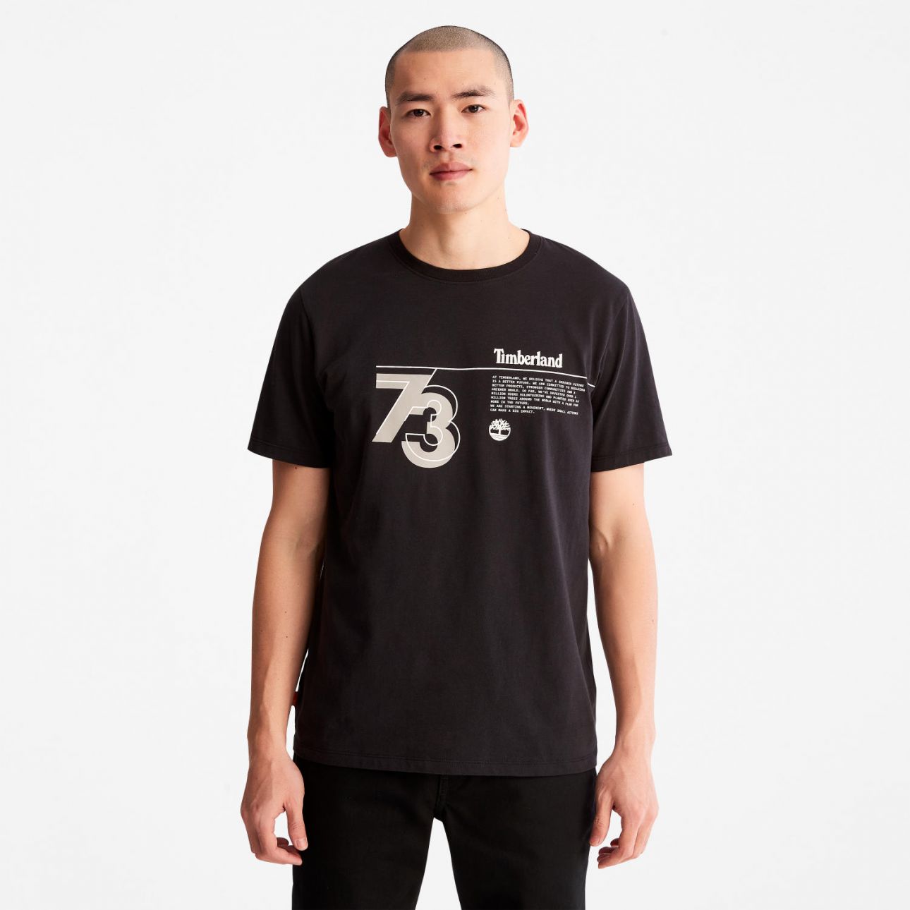 טי שירט לגבר עם הדפס ה”סיפור של TIMBERLAND” | Timberland